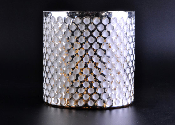 Create Diamond Shining Votive Glass Candle Holder With Woven Pattern
