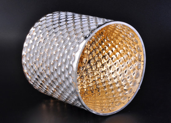 Create Diamond Shining Votive Glass Candle Holder With Woven Pattern