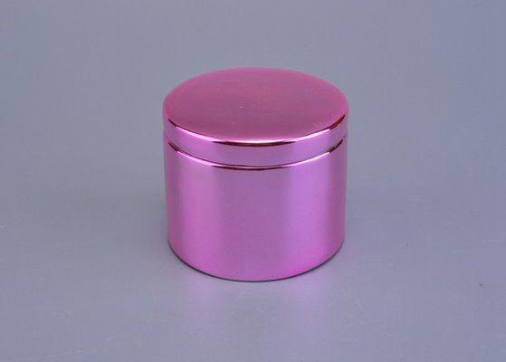 Gifts Shining Glazed Plating Ceramic Candle Holder With Lids , Candy Color