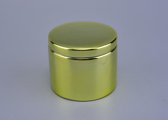 Gifts Shining Glazed Plating Ceramic Candle Holder With Lids , Candy Color