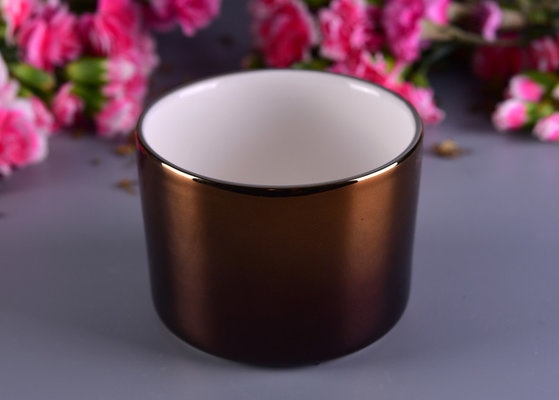 Colorful Painting Electroplated Candle Holder Ceramic Different Sizes Available