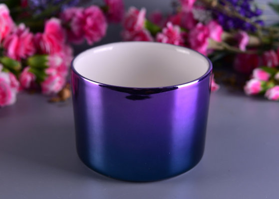 Colorful Painting Electroplated Candle Holder Ceramic Different Sizes Available