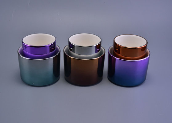 Colorful Painting Electroplated Candle Holder Ceramic Different Sizes Available