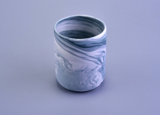 Christmas Ceramic Candle Holder , Tealight Candle Holders Colorful Marbel Effect