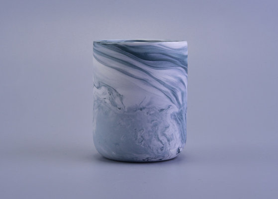 Christmas Ceramic Candle Holder , Tealight Candle Holders Colorful Marbel Effect