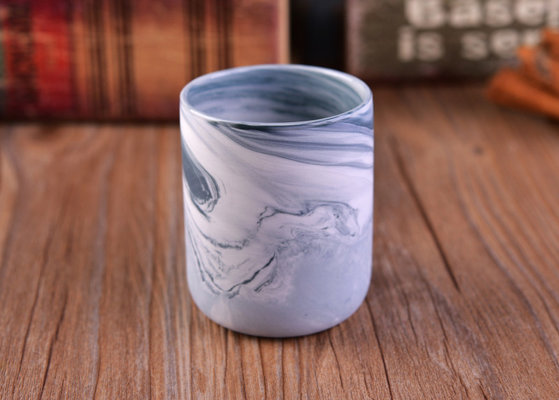 Christmas Ceramic Candle Holder , Tealight Candle Holders Colorful Marbel Effect