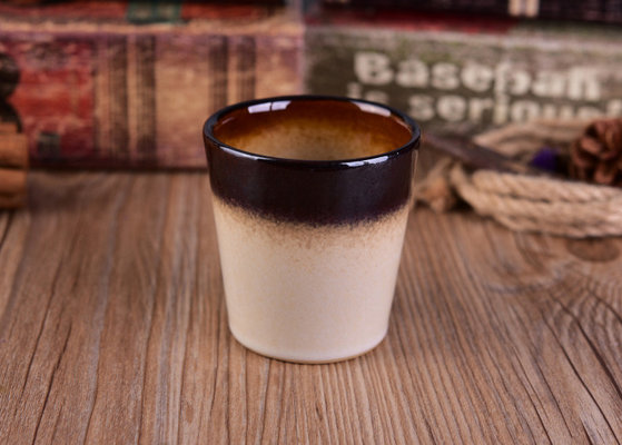 Wedding Decorative Transmutation Glazed Ceramic Candle Jar For Scented Soy Wax