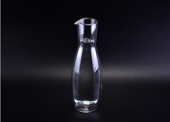 Heat Resistant Glass Tableware / Wine 1 Liter Glass Carafe Bulk Customized Sizes