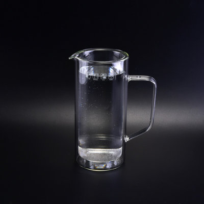 990Ml Borosilicate Double Wall Glass Tableware Clear Glass Jug For Water