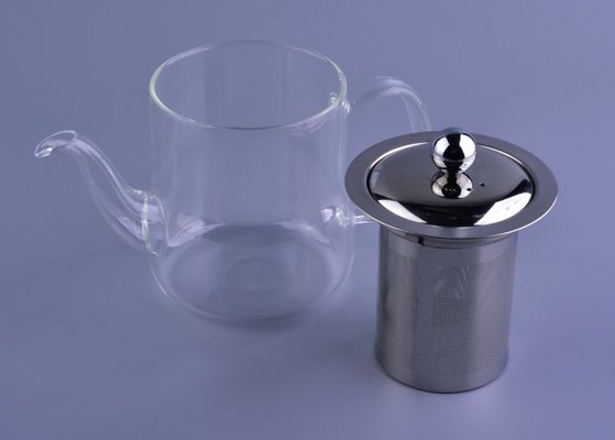 430Ml Borosilicate Glass Teapot With Stainless Steel Strainer And Lid