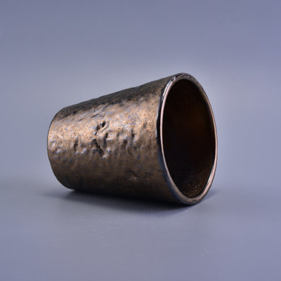 Metalic Glazed Finish Ceramic Votive Candle Holders Custom Made , 104mm Height