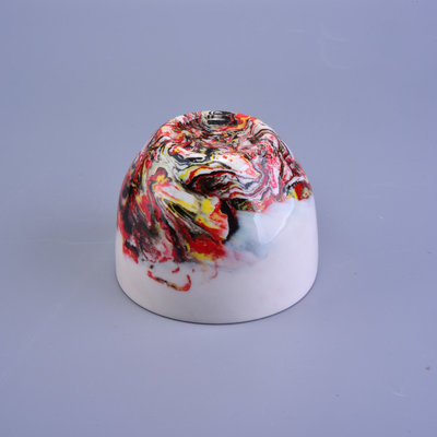 Bowl Shape Handmade Ceramic Candle Holders , Ceramic Votive Holders For Candle