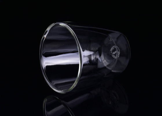 Custom Frosted Logo Double Wall Borosilicate Glass Coffee Cup For Gift