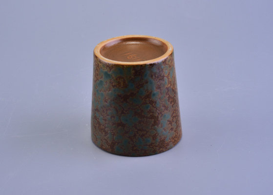 Copper Decorative Cup Ceramic Candlestick Holders With 200ml Capacity