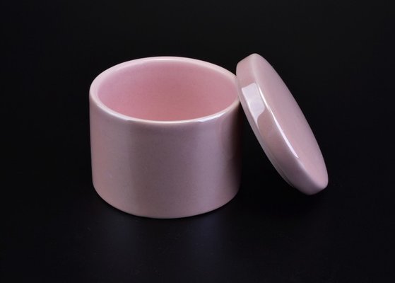 Home Hand Made Ceramic Tealight Holders , Glazing Color Ceramic Candle Jars