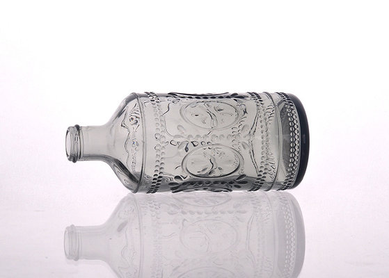 Fragrance Scented Essential Oil Glass Perfume Bottles With Pattern , Grey