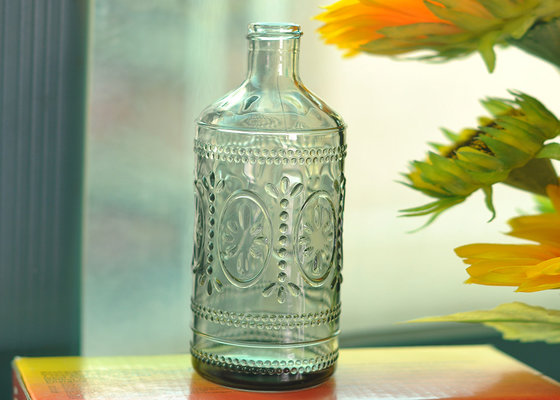 Fragrance Scented Essential Oil Glass Perfume Bottles With Pattern , Grey