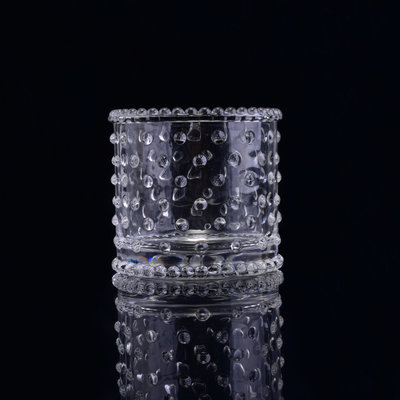 170Ml Capacity Small Glass Tealight Holders Nail Design , Machine Made