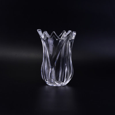 Flower shape glass tealight candle holders / glass candlestick holders