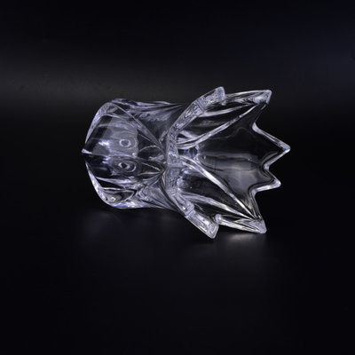 Flower shape glass tealight candle holders / glass candlestick holders