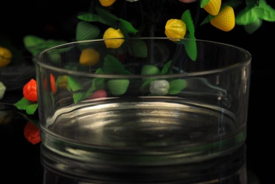 Custom 1400ml Clear Glass Candle Holders / Big Round Scented Glass Candle Jars