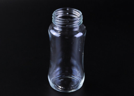 Eco - friendly transparent glass milk bottle for baby , glass infant bottles