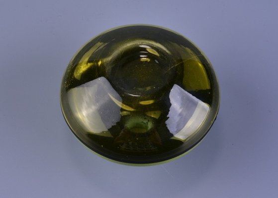 Unique Crack Handmade Glass Diffuser Bottle For Car Air Fresher , Green Color Painting