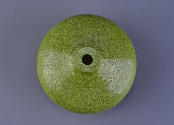 Unique Crack Handmade Glass Diffuser Bottle For Car Air Fresher , Green Color Painting