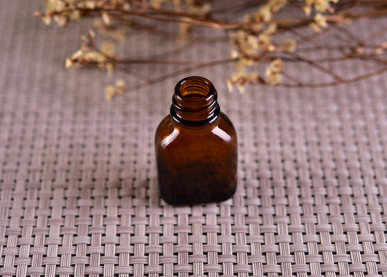 Color Coating Amber Glass Cosmetics Essential Oil Bottle With Dropper
