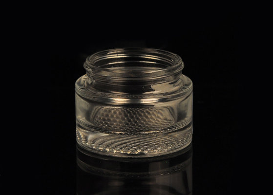 Oval Shape Glass Cosmetic Jars , Acrylic Clear Cosmetic Jars Capacity 50ml