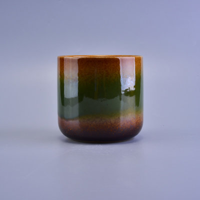 Classic glazing finish handmade ceramic candle holders household decoration