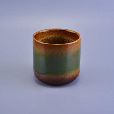 Classic glazing finish handmade ceramic candle holders household decoration