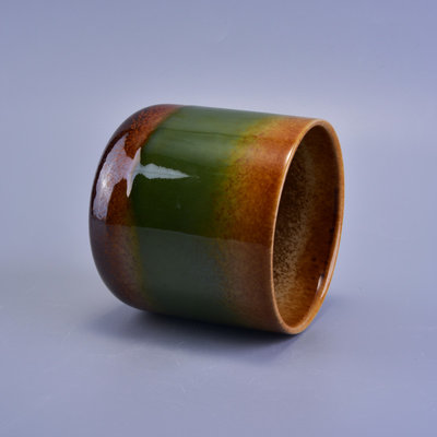 Classic glazing finish handmade ceramic candle holders household decoration