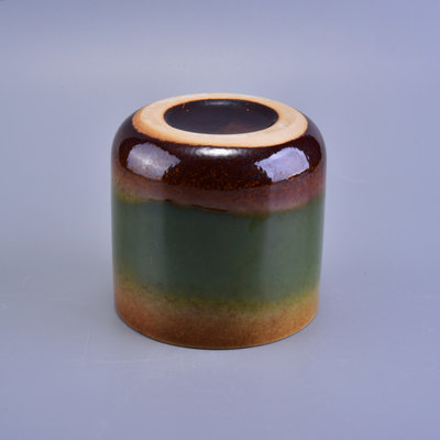 Classic glazing finish handmade ceramic candle holders household decoration