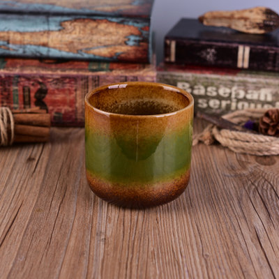 Classic glazing finish handmade ceramic candle holders household decoration