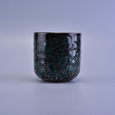 Glazing Classic ceramic candle containers with glazing finish for wedding