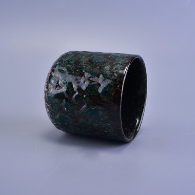 Glazing Classic ceramic candle containers with glazing finish for wedding