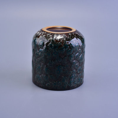 Glazing Classic ceramic candle containers with glazing finish for wedding