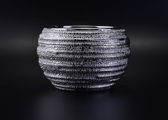 Hand Made Silver Vessels Candle Holder Ceramic Decoration Eco - Friendly