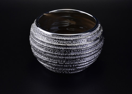 Hand Made Silver Vessels Candle Holder Ceramic Decoration Eco - Friendly