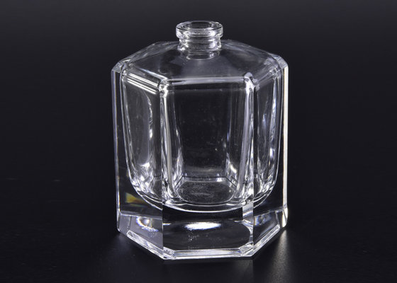 60ml Capacity Clear Glass Perfume Bottles with Sprayer , Hexagonal Shape
