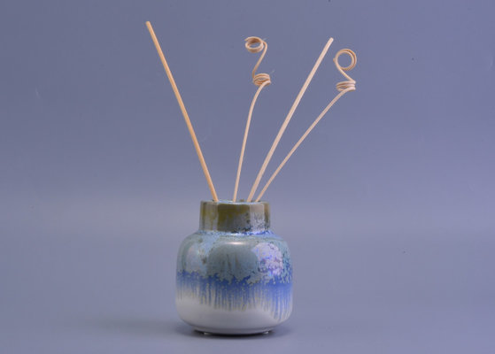Transmutation Glaze Ceramic reed diffuser bottles Hand Made For Home Decoration
