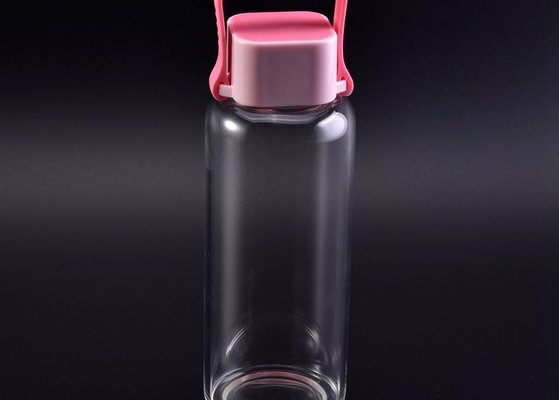 Customized Borosilicate Glass Sports Bottle , Glass Drinking Bottles For Water