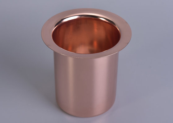 Rose Golden metal candlestick holders , machine made Decorative candle holder metal