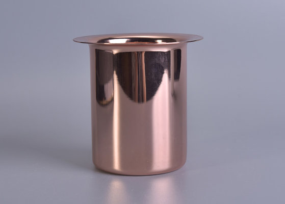 Rose Golden metal candlestick holders , machine made Decorative candle holder metal