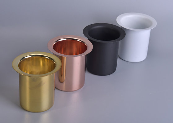 Rose Golden metal candlestick holders , machine made Decorative candle holder metal