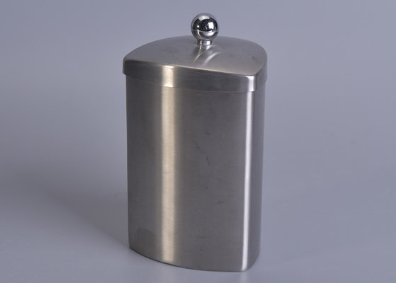 Triangular Prism Shaped candle holder metal Pointed Lid OEM / ODM
