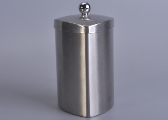 Triangular Prism Shaped candle holder metal Pointed Lid OEM / ODM