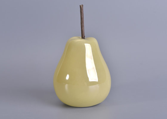 Pearl Glazed Ceramic Pear Dining Kitchen Room Table Centerpiece Fruit Decoration