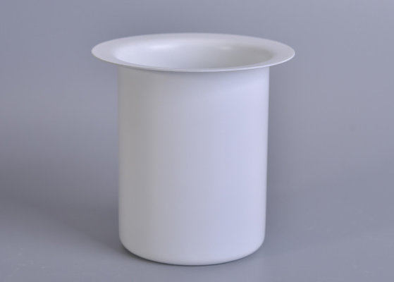 White Hanging Stainless Steel Candle Holder Metal Bottom Dia 75mm